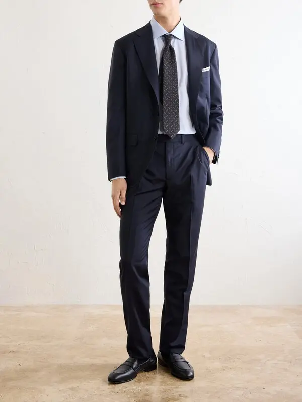 Brioni Plume Straight-leg Wool And Mohair-blend Trousers