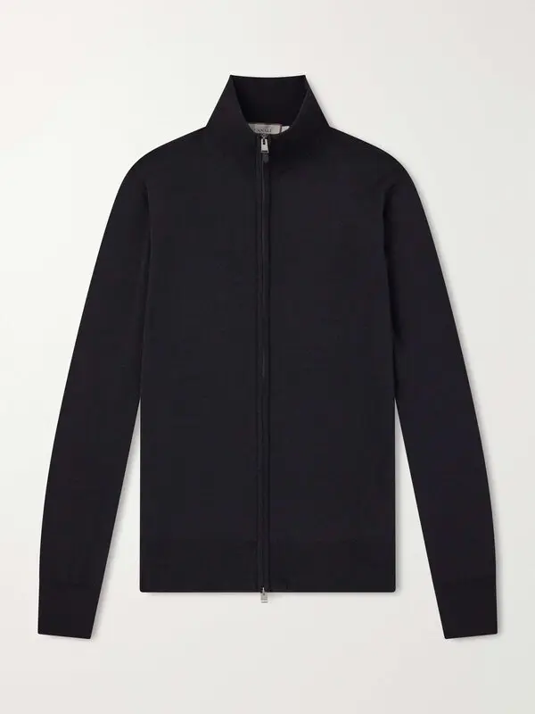 Canali Wool Zip-up Sweater