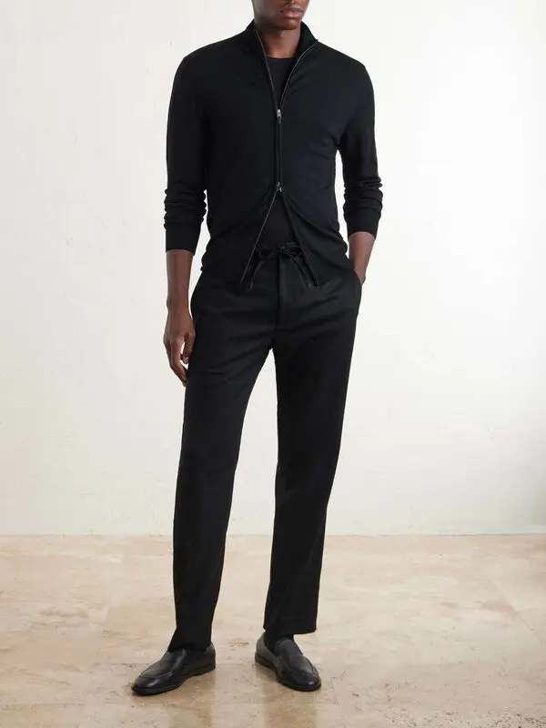 Canali Wool Zip-up Sweater