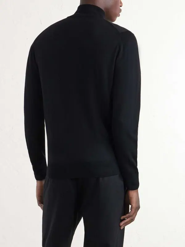 Canali Wool Zip-up Sweater