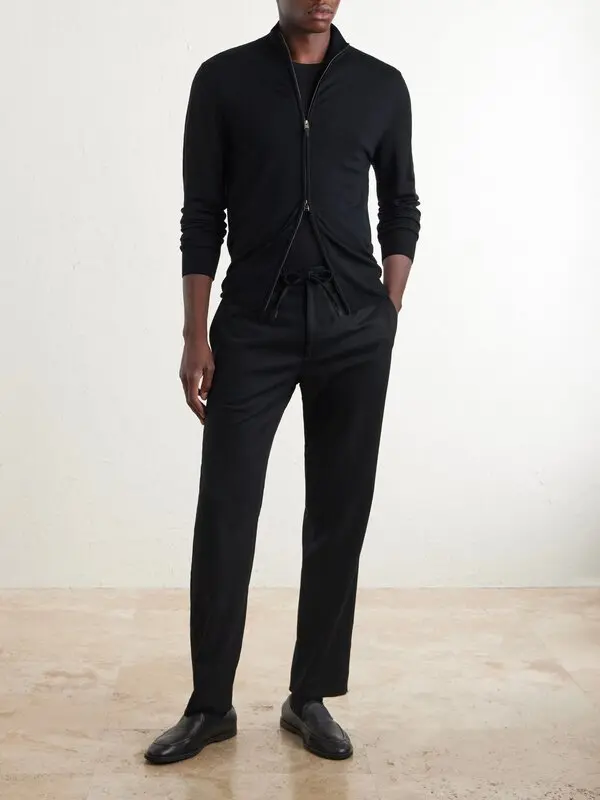 Canali Wool Zip-up Sweater