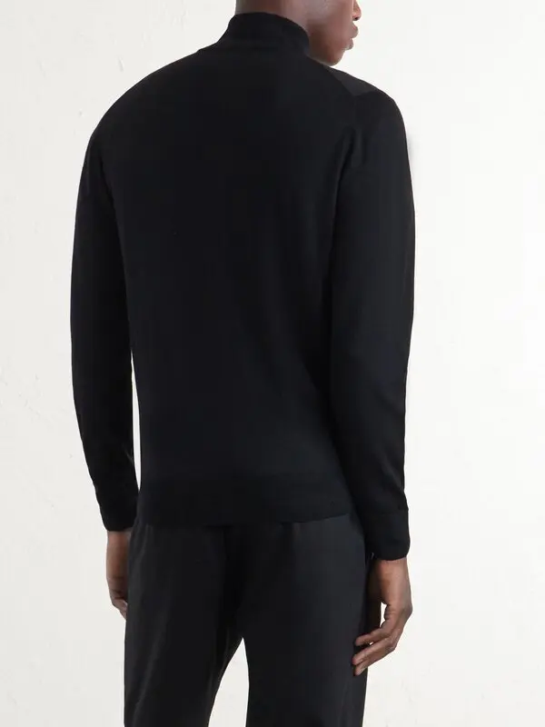 Canali Wool Zip-up Sweater