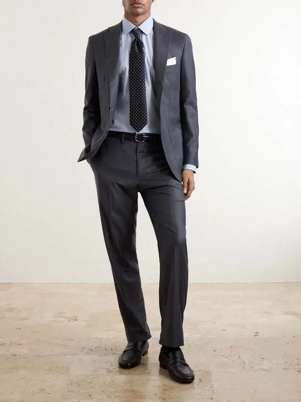 Kiton Brushed Wool Suit Jacket