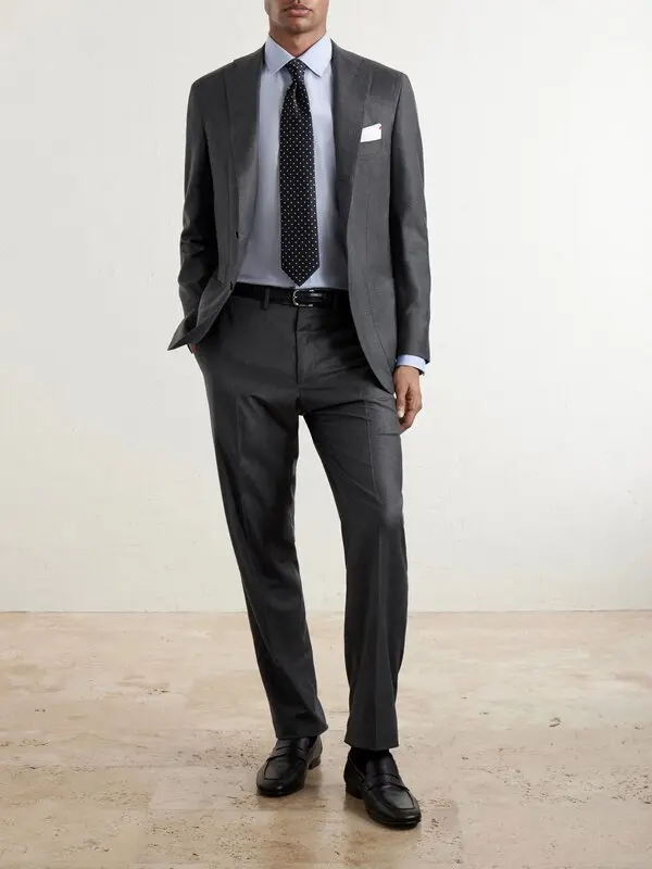 Kiton Brushed Wool Suit Jacket