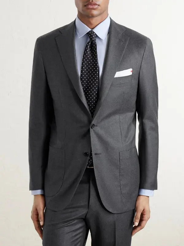 Kiton Brushed Wool Suit Jacket