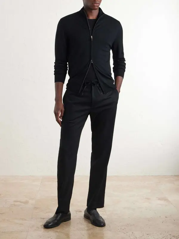 Canali Straight-leg Wool-blend Trousers