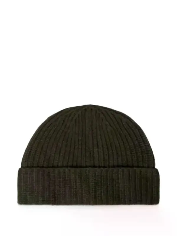Stone Island Logo-patch Ribbed-knit Beanie Hat