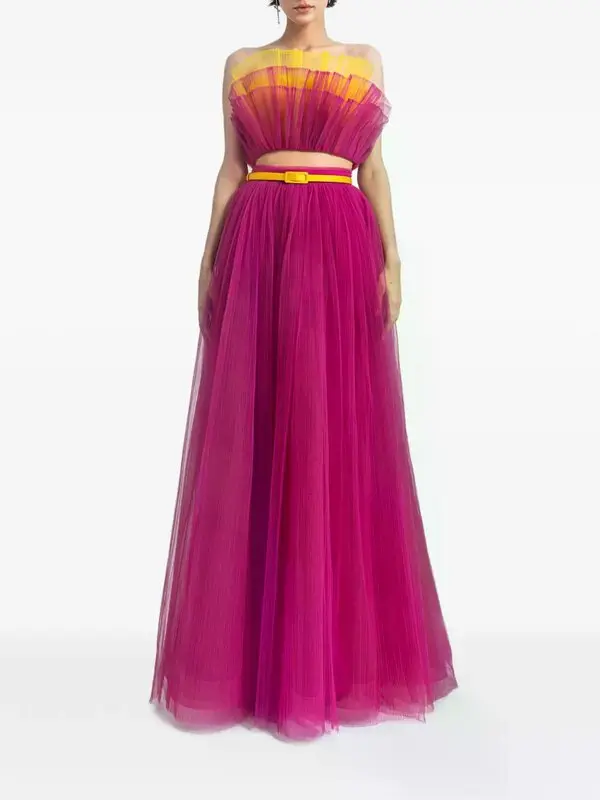 GEMY MAALOUF Ruffled Strapless Top