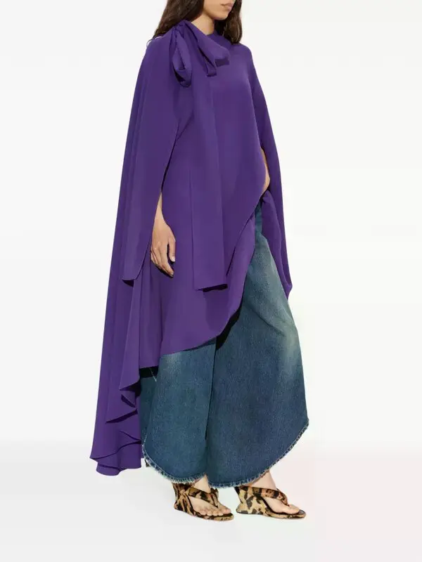 Balenciaga Cape Dress - Purple