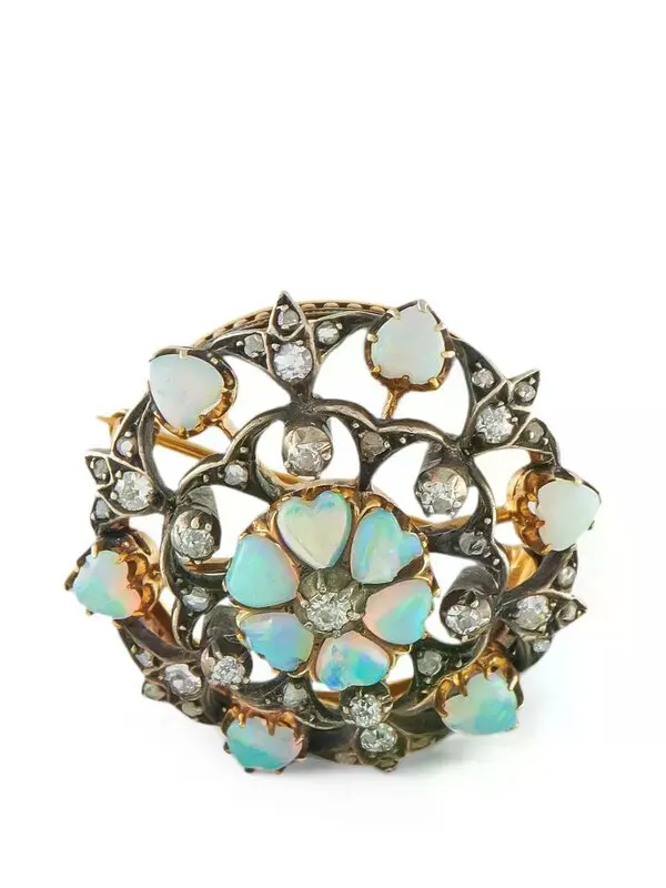 LB EXCLUSIVE Opal And Diamond Brooch - Gold