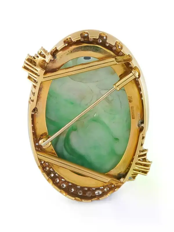 LB EXCLUSIVE Jade And Diamond Brooch