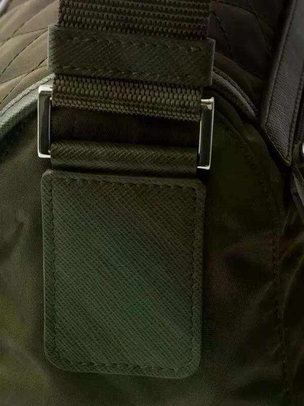 Prada Large Quilted Re-nylon Shoulder Bag With Saffiano Trim