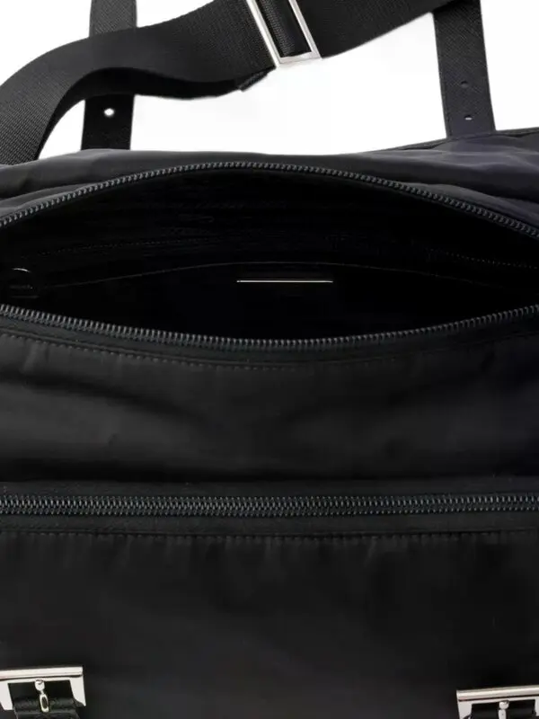 Prada Large Quilted Re-nylon Shoulder Bag With Saffiano Trim