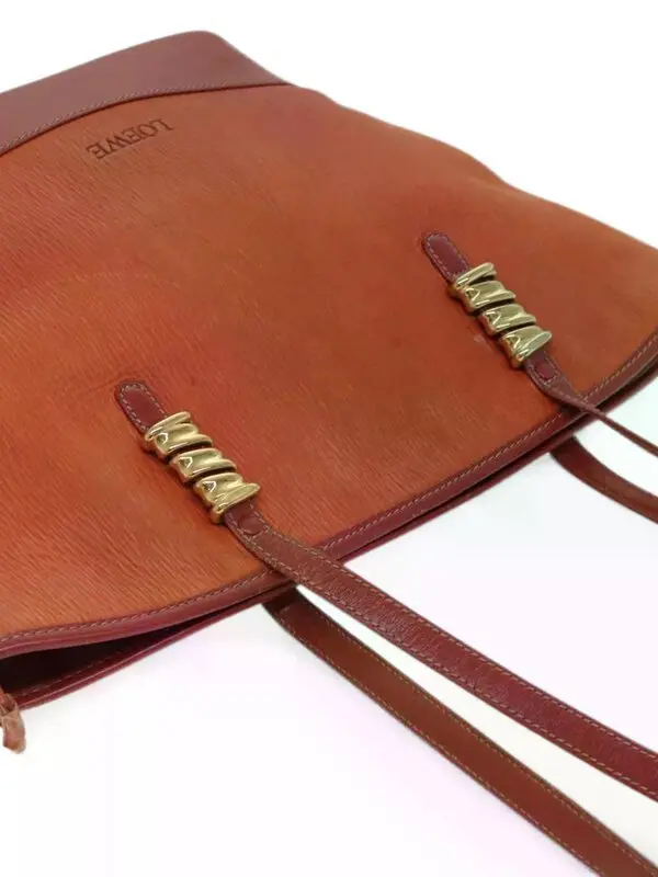 Loewe Velazquez Embossed-logo Leather Tote Bag