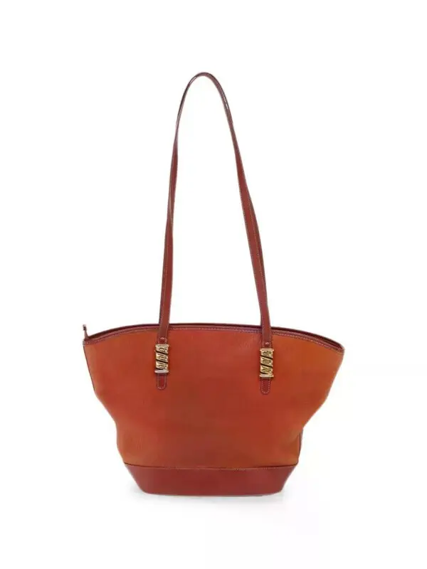 Loewe Velazquez Embossed-logo Leather Tote Bag - Orange