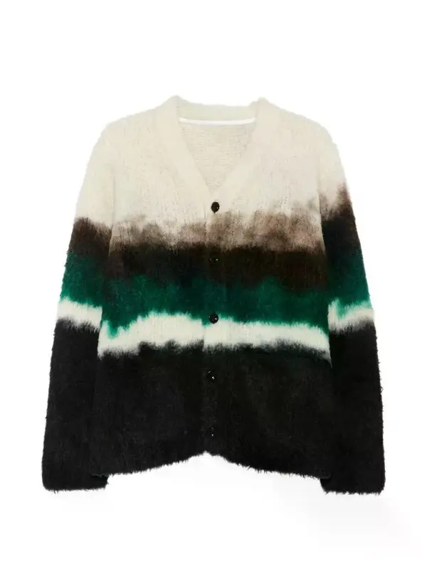 Sacai Striped V-neck Cardigan