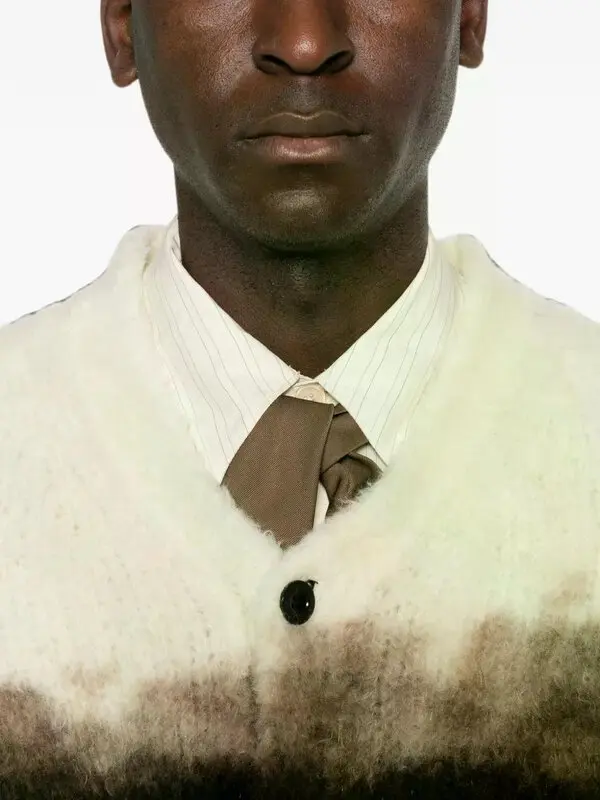 Sacai Striped V-neck Cardigan
