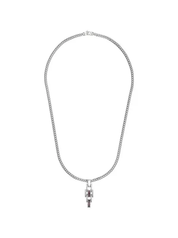 DESMOS Miami Sun Cubic Zirconia Necklace - Silver