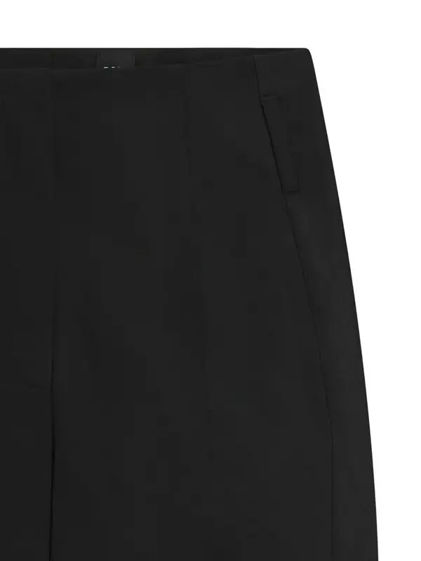BOSS Side-seam Wool Straight Trousers - Black