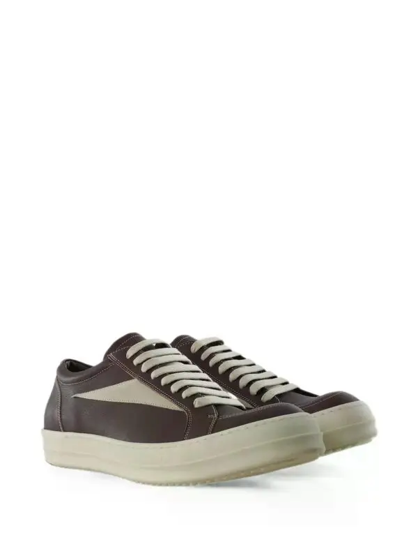 Rick Owens Leather Panelled Sneakers