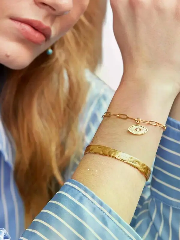 OTTOMAN HANDS Dela Hammered Cuff Bracelet