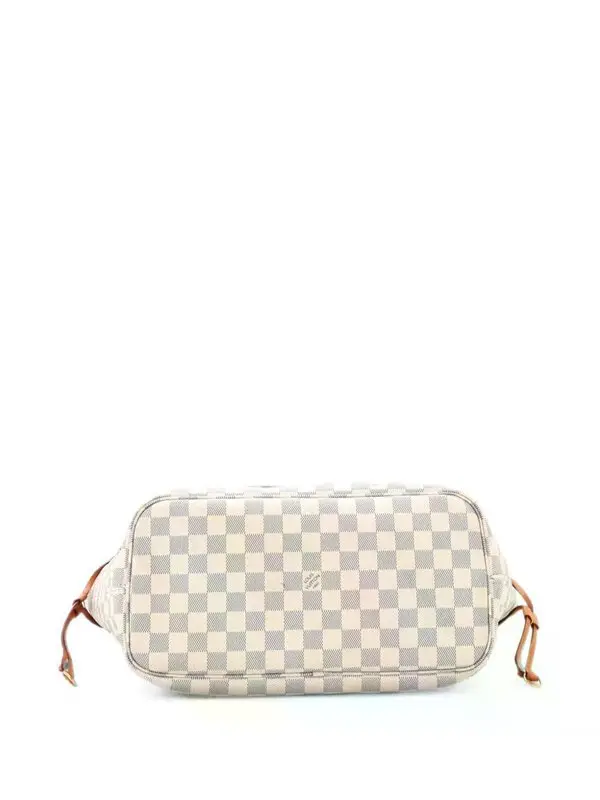 LOUIS VUITTON Neverfull Nm Damier Mm Tote Bag - White