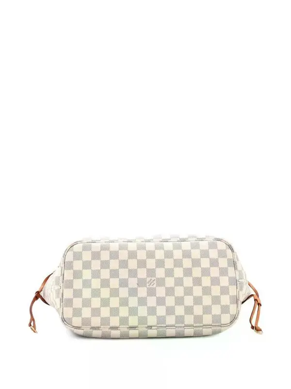 LOUIS VUITTON Neverfull Nm Damier Mm Tote Bag - White