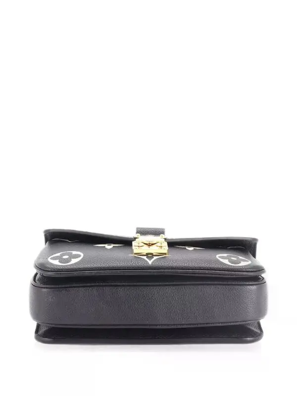 LOUIS VUITTON Pochette Metis Bicolor Monogram Empreinte Giant East West Shoulder Bag - Black
