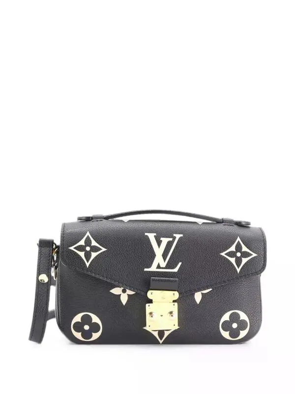 LOUIS VUITTON Pochette Metis Monogram Empreinte East West Shoulder Bag - Black