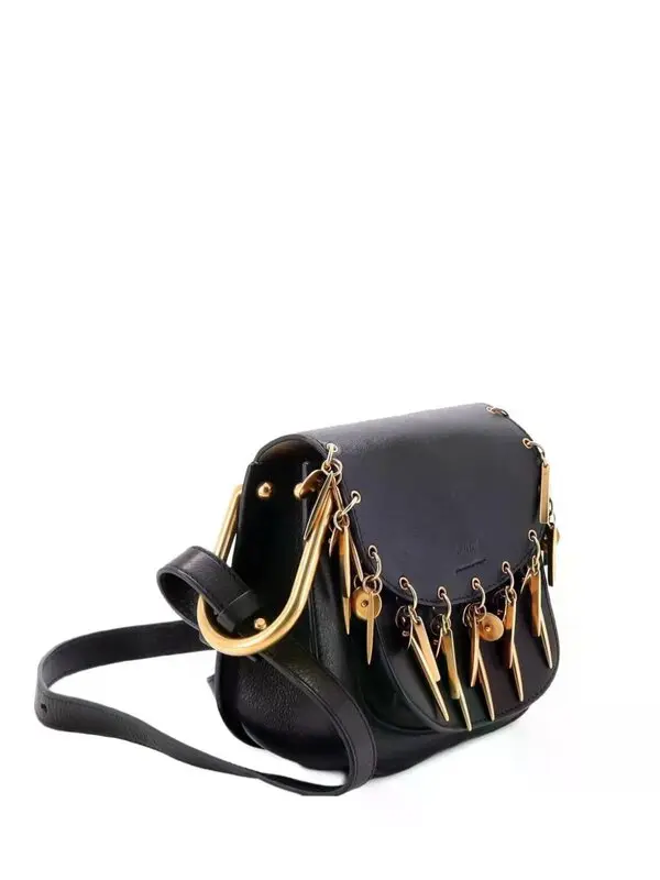 Chloé Charm Hudson Mini Leather Crossbody Bag - Black