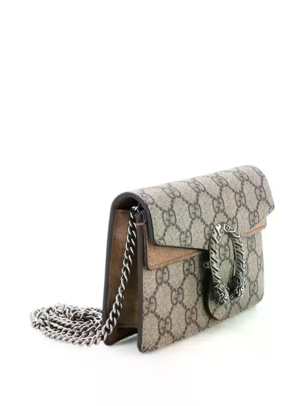 Gucci Dionysus Bag Gg Coated Canvas Super Mini Crossbody Bag - Brown