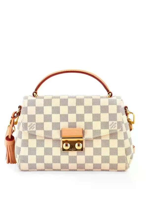 LOUIS VUITTON Croisette Handbag Damier Crossbody Bag - White