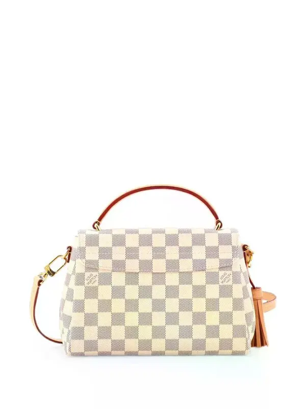 LOUIS VUITTON Croisette Handbag Damier Crossbody Bag - White