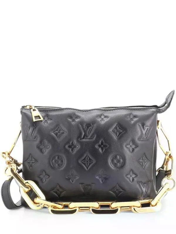 LOUIS VUITTON Coussin Bb Crossbody Bag Monogram Embossed Lambskin - Black