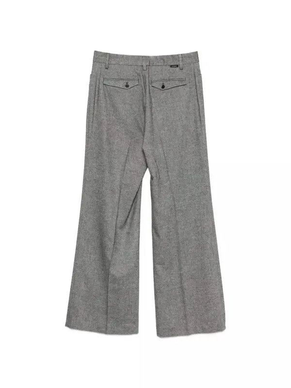 Closed Marl-pattern Pressed-crease Trousers