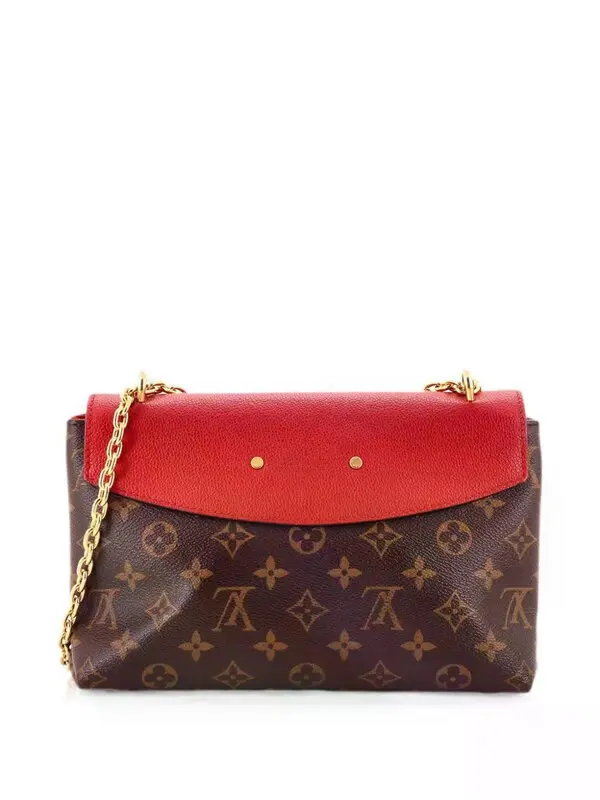 LOUIS VUITTON Saint Placide Handbag Monogram Canvas And Leather Shoulder Bag - Red