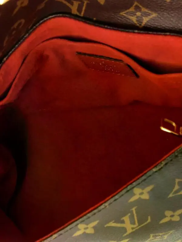 LOUIS VUITTON Saint Placide Handbag Monogram Canvas And Leather Shoulder Bag - Red