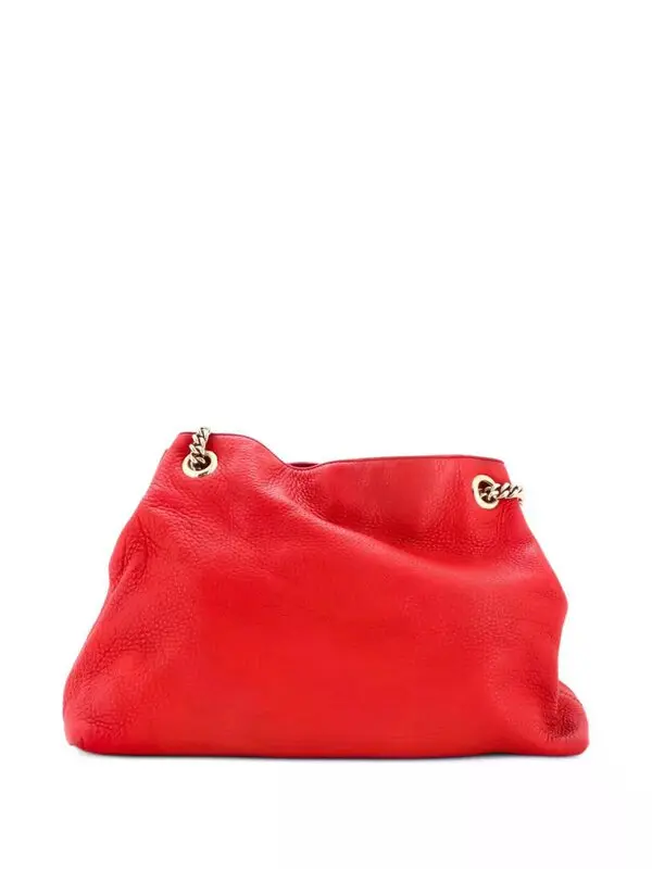 Gucci Soho Chain Strap Leather Medium Shoulder Bag - Red