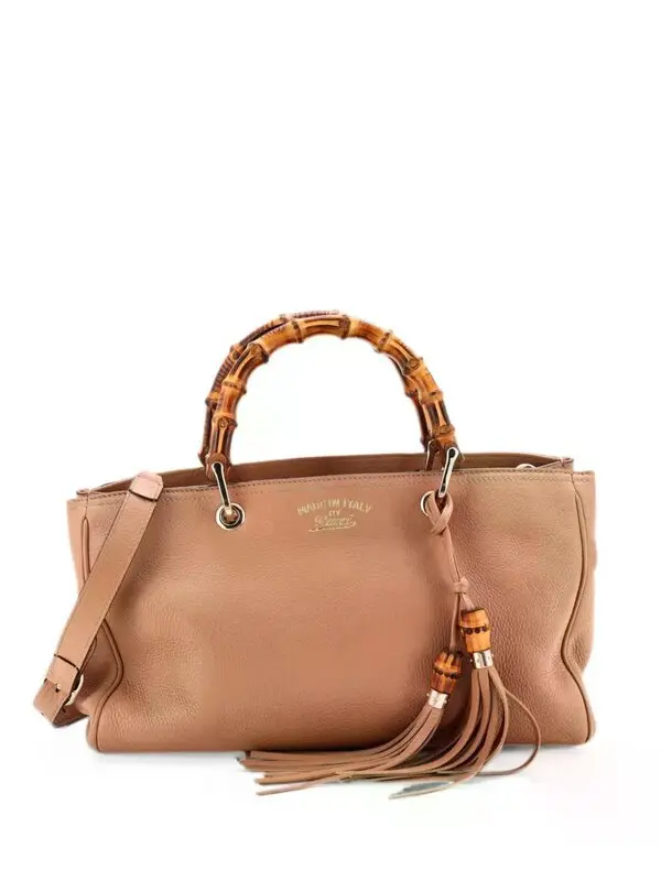Gucci Bamboo Shopper Leather Medium Tote Bag