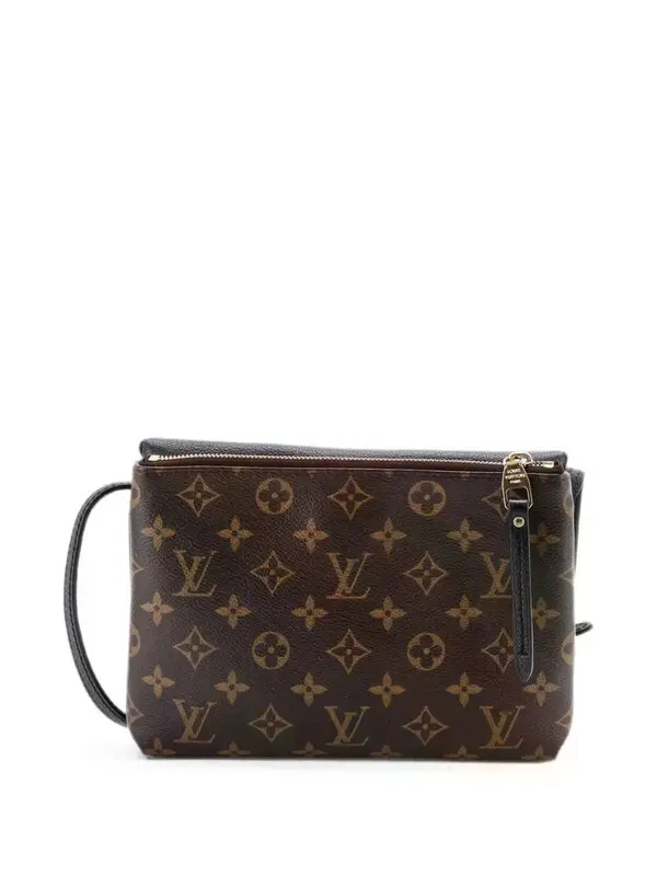 LOUIS VUITTON Twice Handbag Monogram Canvas And Leather Crossbody Bag - Black