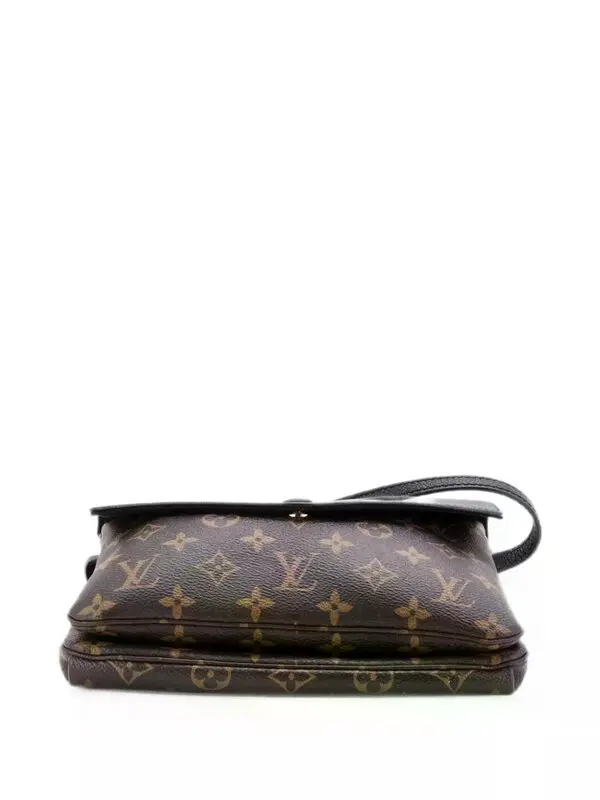 LOUIS VUITTON Twice Handbag Monogram Canvas And Leather Crossbody Bag - Black