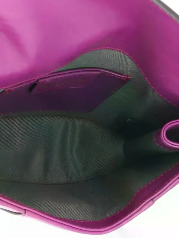 BVLGARI Serpenti Forever Square Shoulder Bag Leather Small Crossbody Bag - Purple