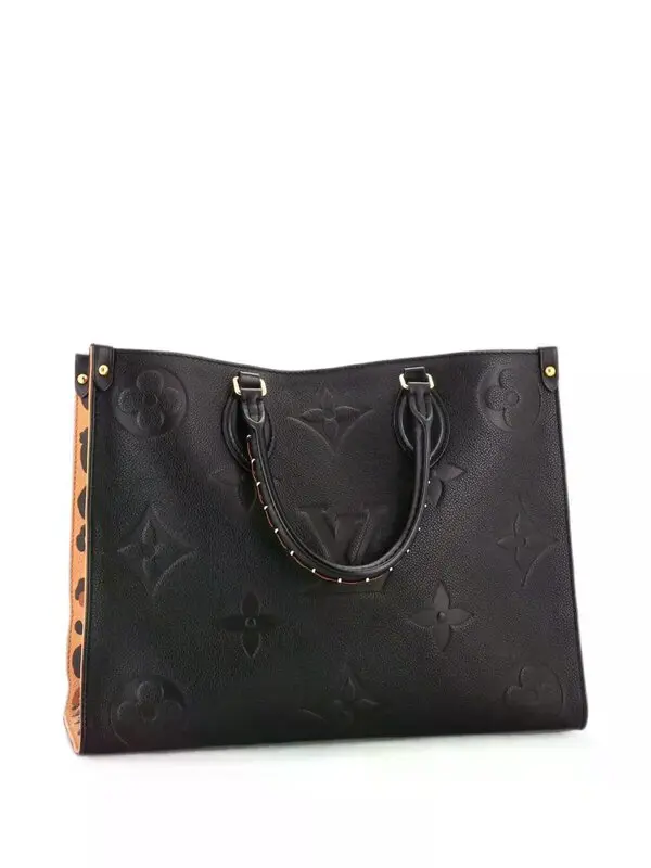 LOUIS VUITTON Onthego Tote Wild At Heart Monogram Empreinte Giant Mm Satchel - Black