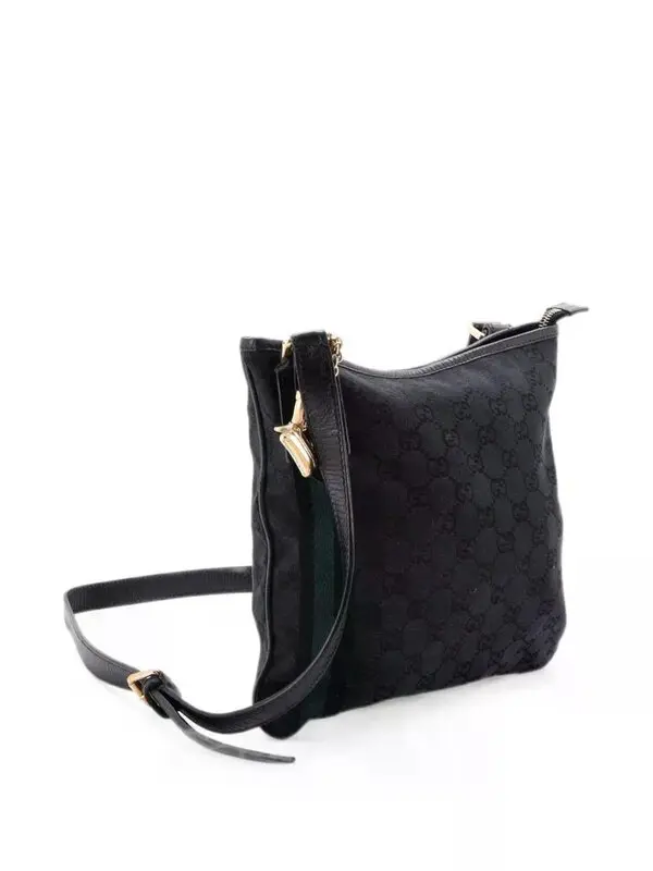 Gucci Jolicoeur Messenger Bag Gg Canvas Crossbody Bag - Black