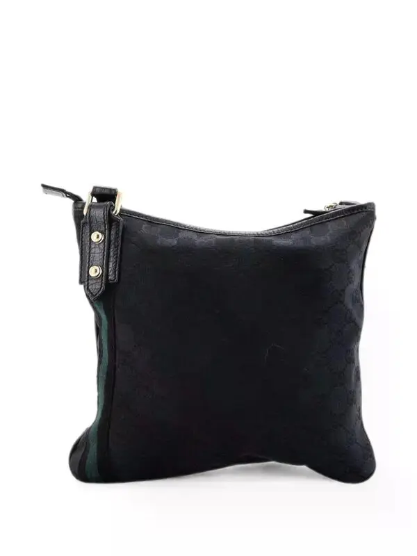 Gucci Jolicoeur Messenger Bag Gg Canvas Crossbody Bag - Black