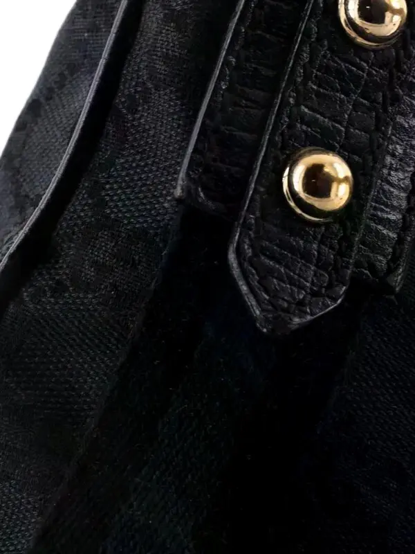 Gucci Jolicoeur Messenger Bag Gg Canvas Crossbody Bag - Black