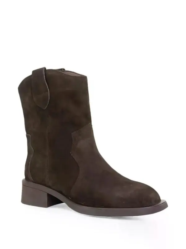 LINDA BAUMANN Suede Western-style Boots
