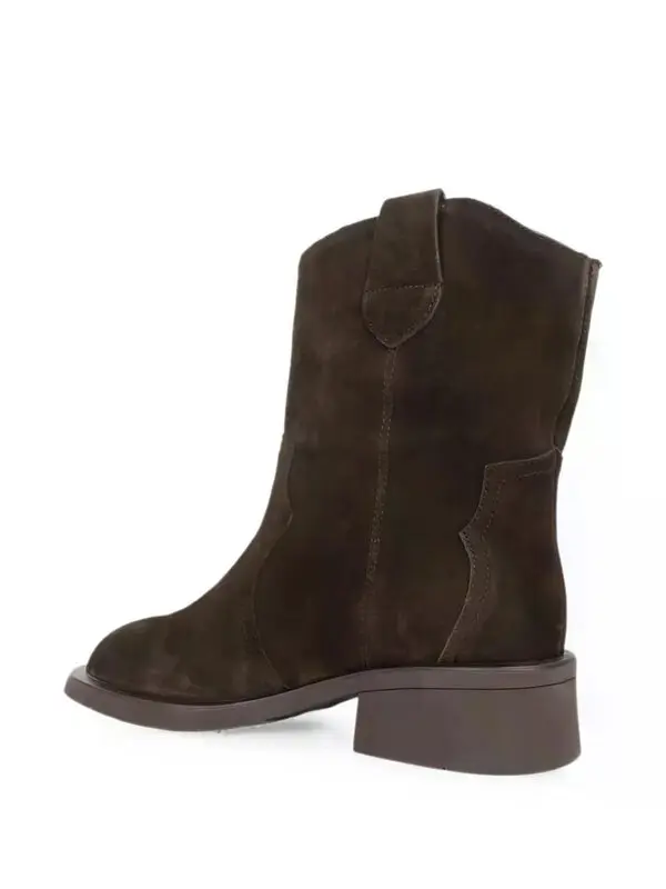 LINDA BAUMANN Suede Western-style Boots