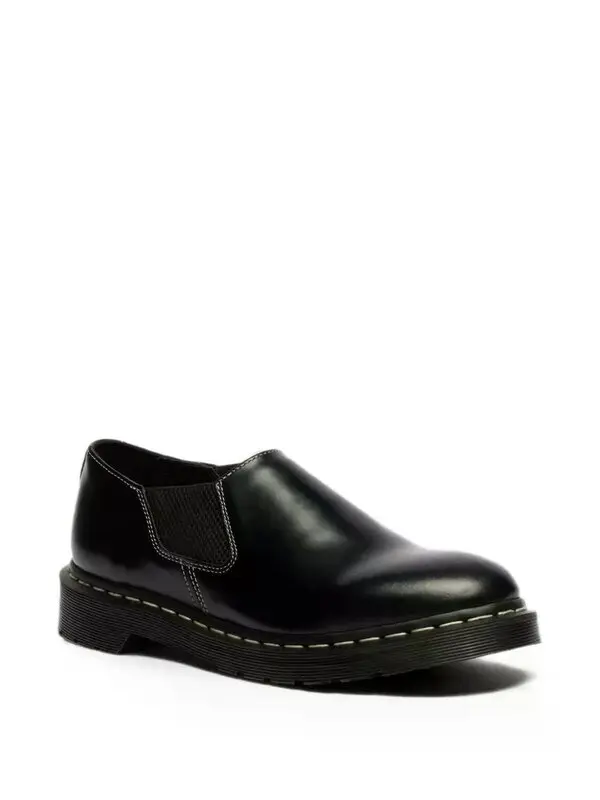 Dr. Martens Leather Slip-on Loafers With Contrast Stitching