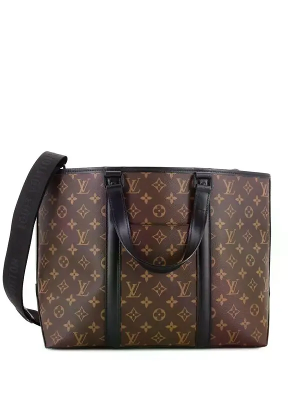 LOUIS VUITTON Weekend Monogram Canvas Pm Tote Bag - Black